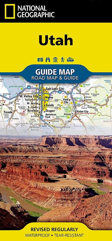 Utah National Geographic State Guide Map. National Geographic Guide ...